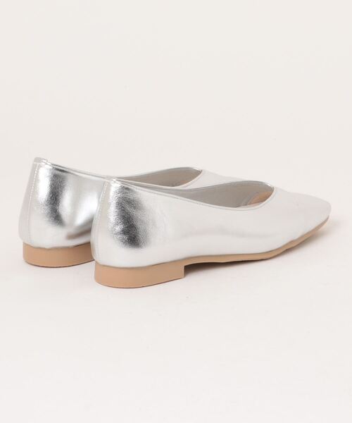 Yahoo!オークション - 「Launa lea」 フラットパンプス 25.0cm シルバ...