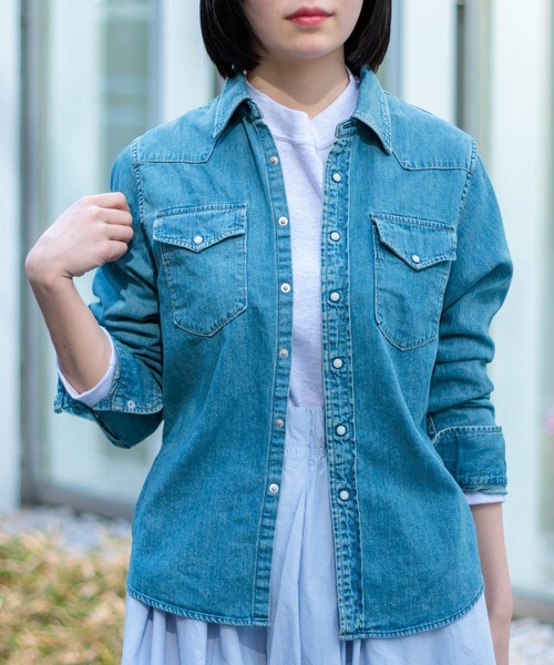 D.M.G. シャツ ブラウス 「D.M.G / ディーエムジー」 6ozデニム ウエスタンシャツ レディース : ZOZOTOWN Yahoo!店 - 通販 - Yahoo!ショッピング