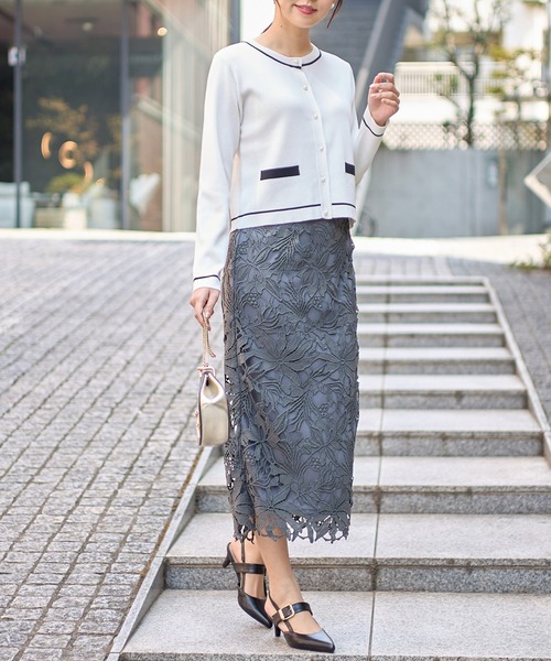 スカート レディース 「ZOZO限定再販」カットワークフラワーレース刺繍タイトスカート :69029222:ZOZOTOWN Yahoo!店 ...