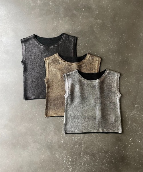 terrace ノースリーブニット MEDIUM シルバー系その他 レディース : ZOZOTOWN Yahoo!店 - 通販 - Yahoo!ショッピング