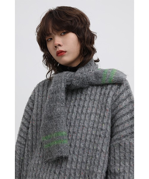 MASONPRINCE マフラー メンズ 「MASONPRINCE」Color dot yarn muffler WJ4006 ...