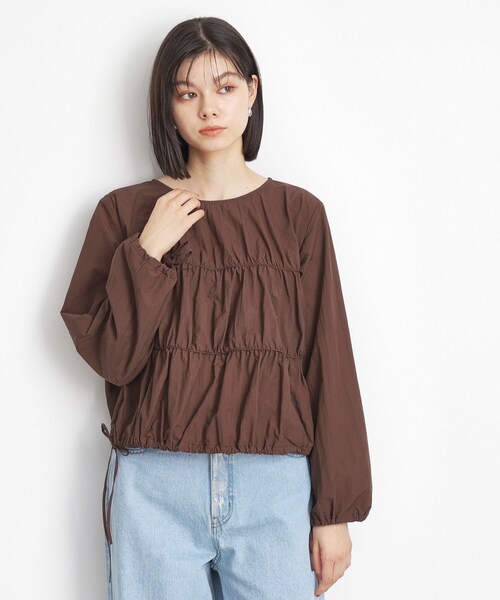 THE SHOP TK ブラウス シャツ ナイロンシャーリングブラウス「洗える」 レディース : ZOZOTOWN Yahoo!店 - 通販 - Yahoo!ショッピング