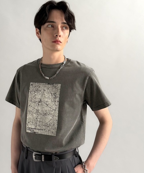 Classical Origin tシャツ 「即トレンド男子。」タイトフィットピグメント加工プリントTシャツ／Tight Fit Pigment-Dyed Print T-Shirt ...