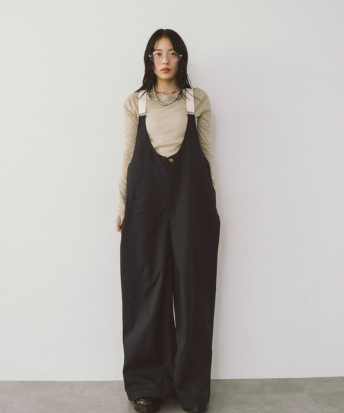 Yahoo!オークション - 「HANNE」 オーバーオール MEDIUM ネイビー レデ...