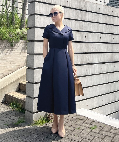 「JENNE」 半袖ワンピース MEDIUM ネイビー レディース : ZOZOTOWN Yahoo!店 - 通販 - Yahoo!ショッピング