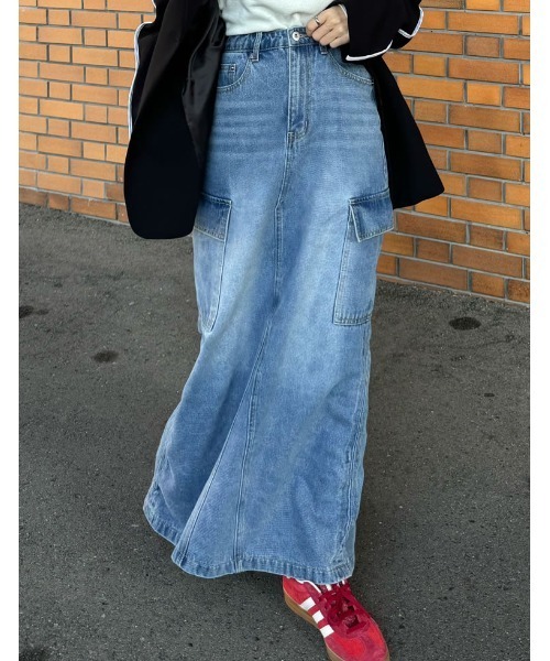 Re:EDIT 「Re:EDIT」 デニムロングスカート MEDIUM ブルー レディース : ZOZOTOWN Yahoo!店 - 通販 - Yahoo!ショッピング