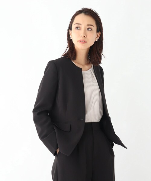 OPAQUE.CLIP 「OPAQUE.CLIP」 ノーカラージャケット 38 ブラック レディース : ZOZOTOWN Yahoo!店 - 通販 - Yahoo!ショッピング