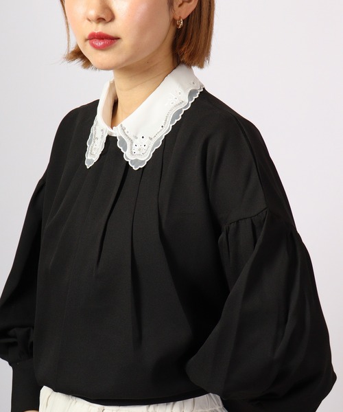 付け襟 je crois soi レース刺繍＆ビジュー 付け衿 :71851230:ZOZOTOWN Yahoo!店 - 通販 - Yahoo!ショッピング