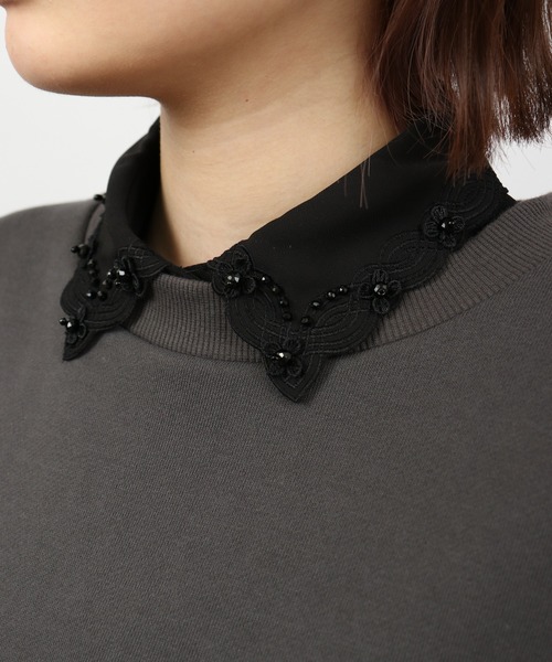 付け襟 je crois soi レース刺繍＆ビジュー 付け衿 :71851230:ZOZOTOWN Yahoo!店 - 通販 - Yahoo!ショッピング