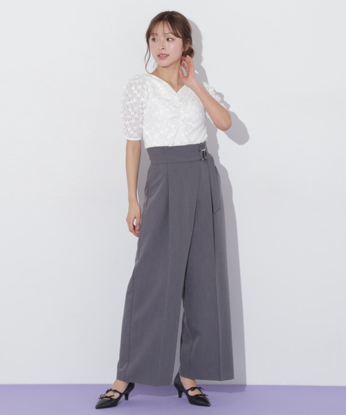 JILL by STUART tシャツ ギャザースリーブレースTシャツ レディース : ZOZOTOWN Yahoo!店 - 通販 ...