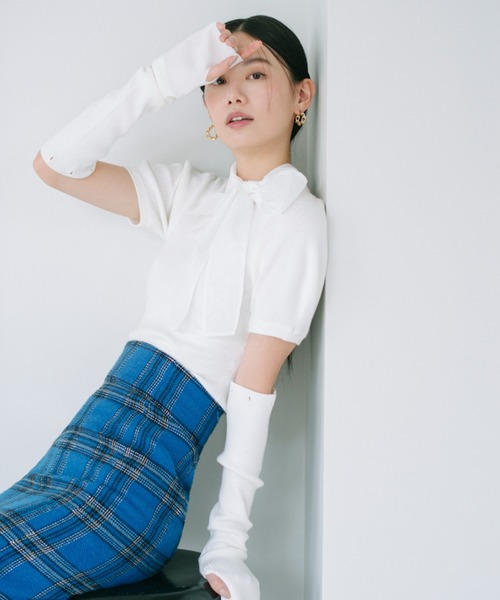 Yahoo!オークション - 「SNIDEL」 長袖ニット ONE SIZE ネイビー レデ...