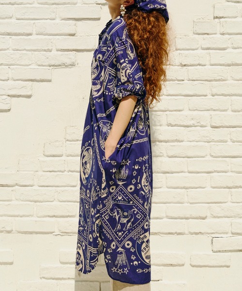 HLAADA ワンピース (HLAADA for ROSEBUD)BANDANA BIAS SHIRT OP