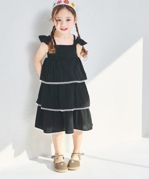 pairmanon ワンピース 「綿100%」ティアード ボリュームキャミワンピース キッズ : ZOZOTOWN Yahoo!店 - 通販 - Yahoo!ショッピング