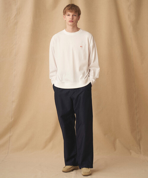 Yahoo!オークション - 「DANTON」 長袖Tシャツ M グレイッシュベージュ...