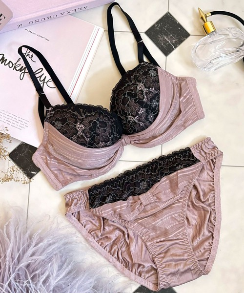 Absorle ブラジャー ショーツセット シャイニーシフォンリボン ブラ＆ショーツセット : ZOZOTOWN Yahoo!店 - 通販 - Yahoo!ショッピング