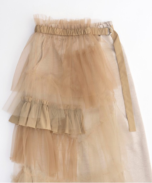 MAISON SPECIAL スカート Raffle Tulle Layered Wrap Skirt/ラッフルチュールレイヤードラップスカート「MAISON SPECIAL/メゾ ...