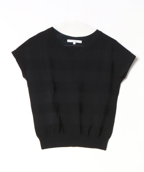 UNTITLED 「UNTITLED」 ボーダー柄Vネックニット 2 ブラック レディース : ZOZOTOWN Yahoo!店 - 通販 - Yahoo!ショッピング