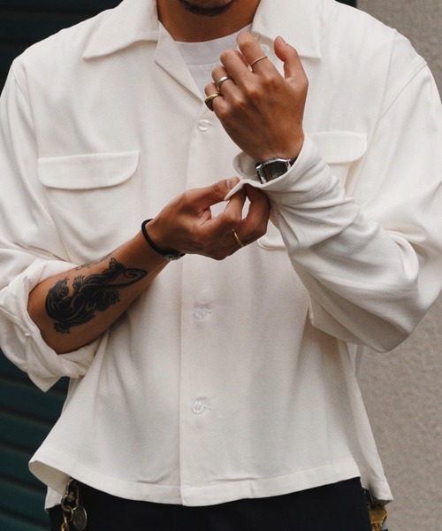 Yahoo!オークション - 「Noen」 長袖シャツ LARGE ホワイト メンズ