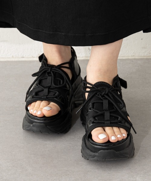 Chico 「Chico」 フラットサンダル MEDIUM ブラック レディース : ZOZOTOWN Yahoo!店 - 通販 - Yahoo!ショッピング