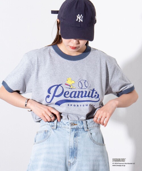 PEANUTS 「PEANUTS」 半袖Tシャツ「glosterコラボ」 S ヘザーグレー メンズ : ZOZOTOWN Yahoo!店 - 通販 - Yahoo!ショッピング