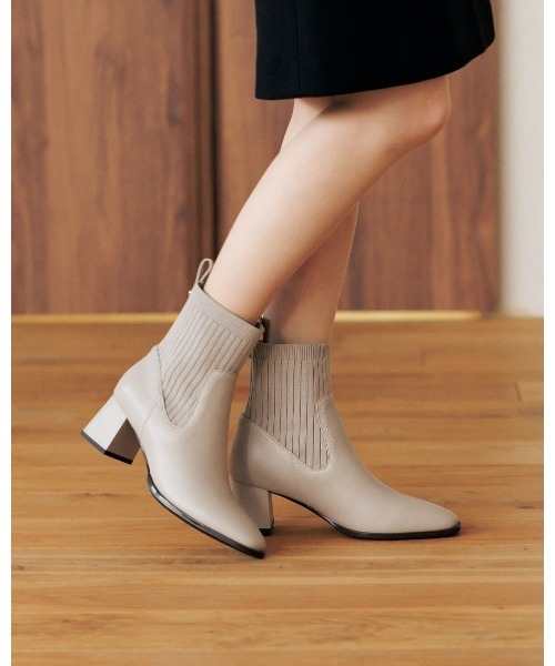 HIMIKO ブーツ 「HIMIKO」リブニットソックスブーツ/631419 レディース