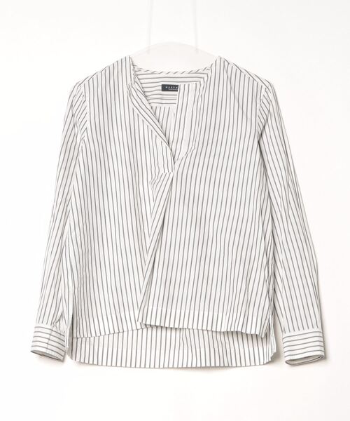 MACPHEE 「MACPHEE」 ストライプ柄長袖ブラウス 38 ホワイト レディース : ZOZOTOWN Yahoo!店 - 通販 - Yahoo!ショッピング