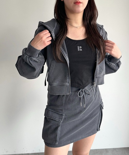 apres jour mignon（アプレジュールミニョン） ジップアップパーカー フリー カーキ レディース : ZOZOTOWN Yahoo!店 - 通販 - Yahoo!ショッピング