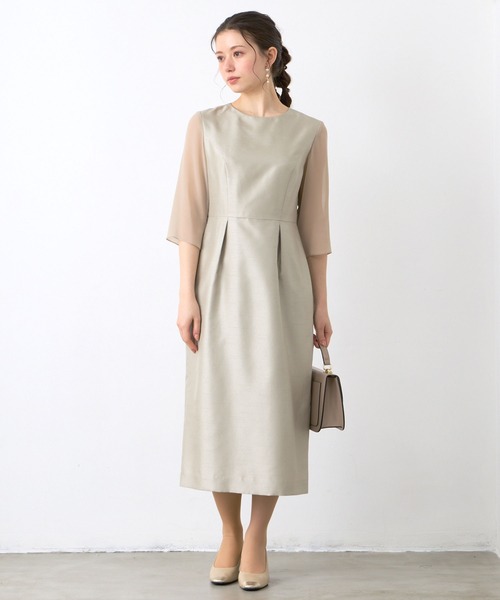 AIMER（エメ） 7分袖ワンピース LARGE ベージュ レディース : ZOZOTOWN Yahoo!店 - 通販 - Yahoo!ショッピング