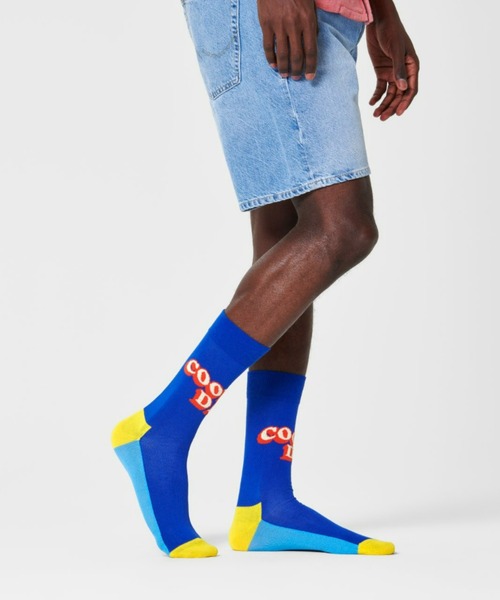 Happy Socks 靴下 Number One Dad クルーソックス 10231061 メンズ レディース : ZOZOTOWN ...