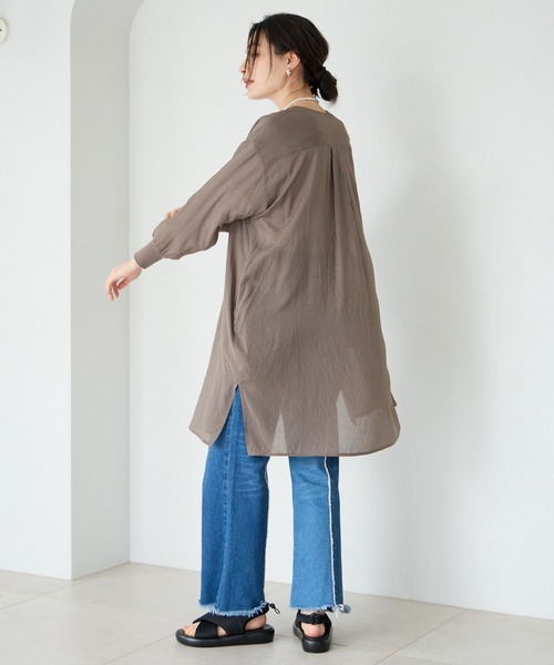 Yahoo!オークション - 「BAYFLOW」 長袖ワンピース X-SMALL ブルー レ...