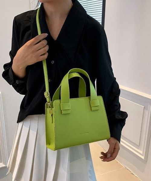 バッグ ハンドバッグ フェイクレザー 太めハンドル スクエア 2way ハンドバッグ ショルダーバッグ レディース :83005251 ...