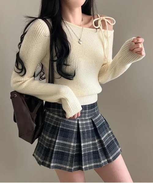 Yahoo!オークション - 「Teem Store」 長袖ニット F レッド レディース