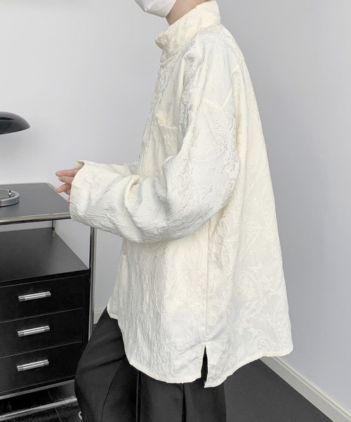 シャツ 「FVLMEN」paisley flower emboss collarless longsleeve shirt/ペイズリー フラワー エン : ZOZOTOWN Yahoo!店 ...