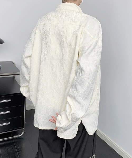 シャツ 「FVLMEN」paisley flower emboss collarless longsleeve shirt/ペイズリー フラワー エン : ZOZOTOWN Yahoo!店 ...