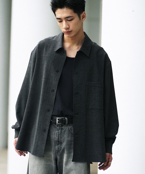 WYM LIDNM シャツ FAUX WOOL COMFORT SHIRT メンズ : ZOZOTOWN Yahoo!店 - 通販 - Yahoo!ショッピング