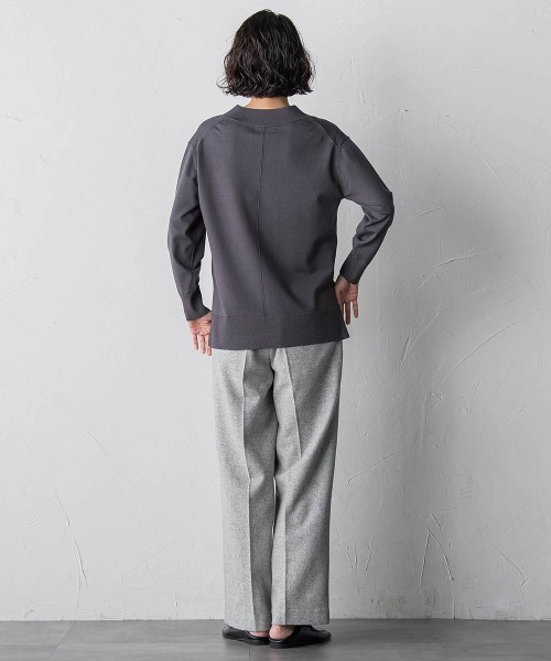 la.f（ラ・エフ） パンツ ウールラメシャンブレーパンツ レディース