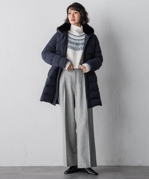 la.f（ラ・エフ） パンツ ウールラメシャンブレーパンツ レディース