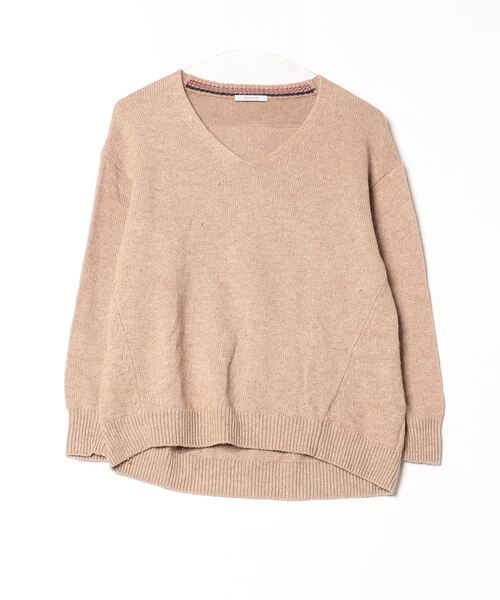 BAYFLOW 「BAYFLOW」 刺繍Vネックニット 2 ブラウン レディース : ZOZOTOWN Yahoo!店 - 通販 - Yahoo!ショッピング