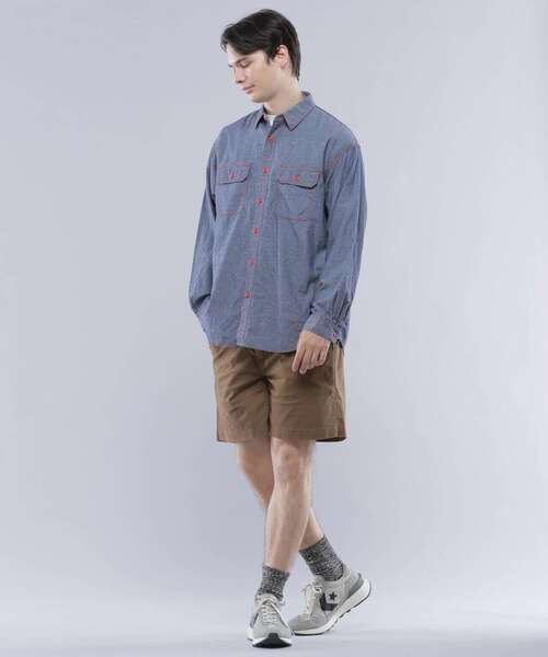 MANASTASH シャツ MANASTASH/マナスタッシュ/POINT COL WORK SHIRTS/ポイントコルワークシャツ メンズ ...