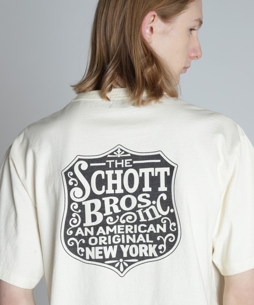 Schott N.Y.C tシャツ Schott/ショット/SS T-SHIRT IRON PLATE/アイアンプレート Tシャツ メンズ レディース : ZOZOTOWN Yahoo!店 ...