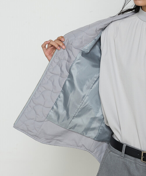 Gabardine K.T（ギャバジンK.T） ブルゾン アウター 波柄Wキルト ノー