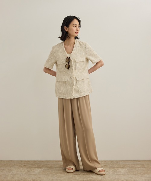 ROPE'（ロペ） パンツ 「洗える・カセット服」ライトトリアセイージー