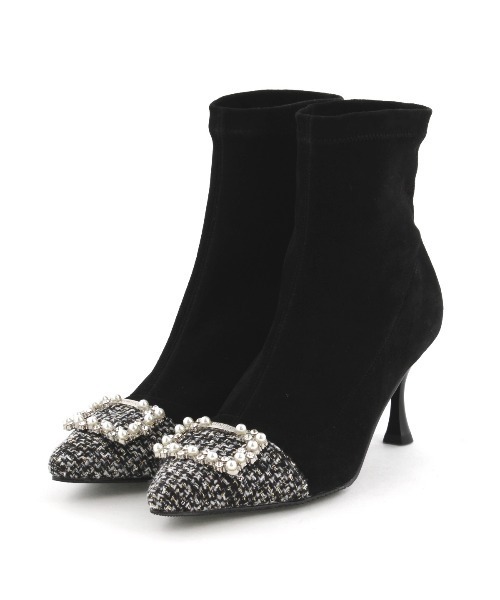 HIMIKO ブーツ 「HIMIKO」オリジナルビジューポインテッドトゥヒール
