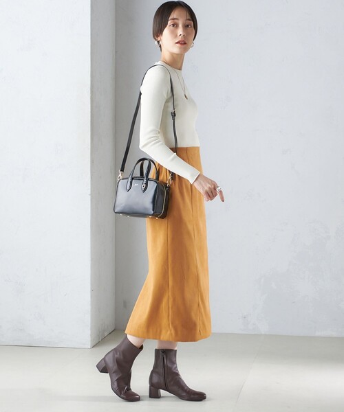 SHIPS（シップス） スカート 「手洗い可能」フェイク スエード