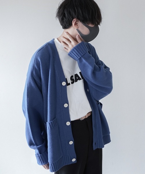 Yahoo!オークション - 「melt.」 ニットカーディガン MEDIUM ブルー メ...