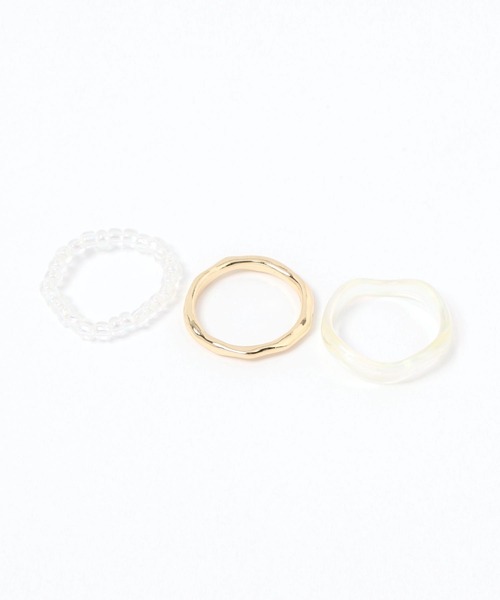 tiny 指輪 ビーズ3SETリング「tiny tiny(ティニーティニー)」 レディース : ZOZOTOWN Yahoo!店 - 通販 - Yahoo!ショッピング