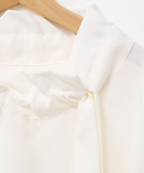 NOLLEY'S（ノーリーズ） ブラウス シャツ ウォッシャブル衿ギャザー