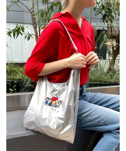 PEANUTS エコバッグ 「ポケッタブル仕様」「PEANUTS」2WAYストラップ付きバッグ : ZOZOTOWN Yahoo!店 - 通販 - Yahoo!ショッピング