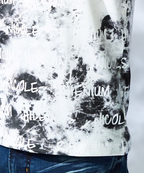 HIDEAWAYS NICOLE tシャツ 「WEB限定」ムラ柄ロゴプリント半袖Tシャツ メンズ : ZOZOTOWN Yahoo!店 ...