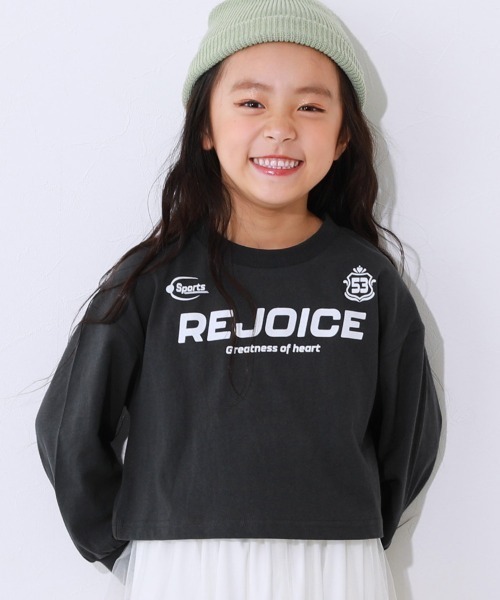 devirock（デビロック） tシャツ 綿100％ デビラボ ガールズ クロップド丈 プリント 長袖Tシャツ キッズ 子供服 女の子 : ZOZOTOWN Yahoo!店 - 通販 ...